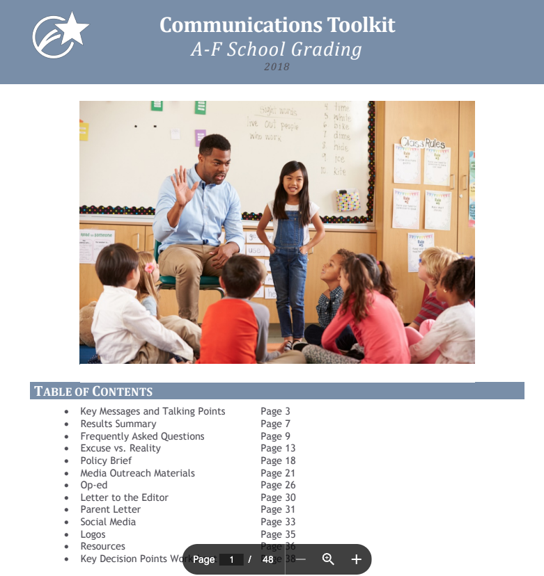 Communications Toolkit: A-F School Grading - PIE Network