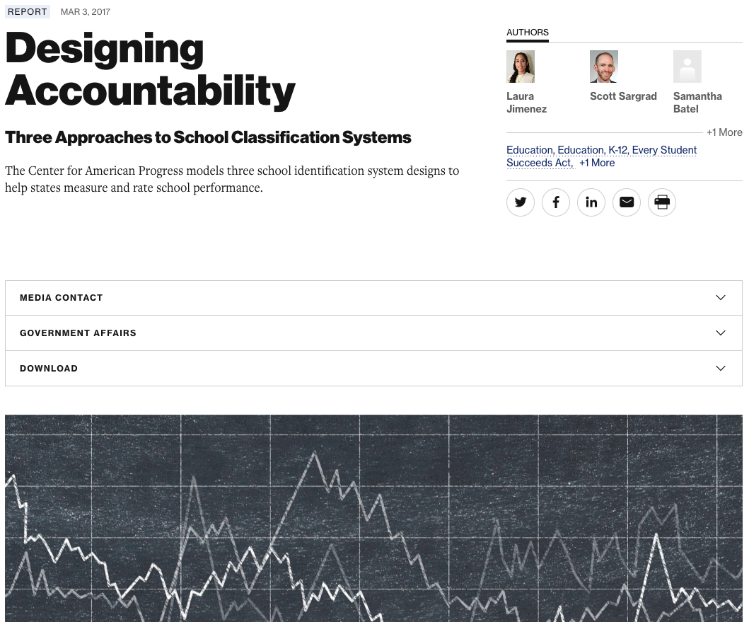 Designing Accountability: Three Approaches to School Classification ...