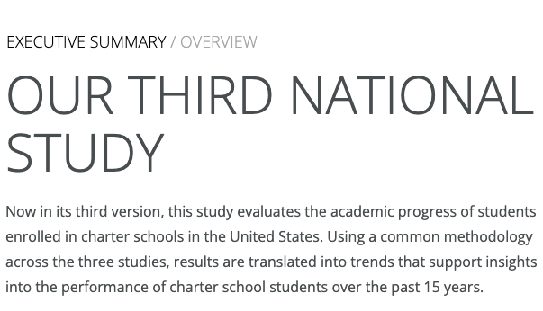 As a Matter of Fact: The National Charter School Study III - PIE Network