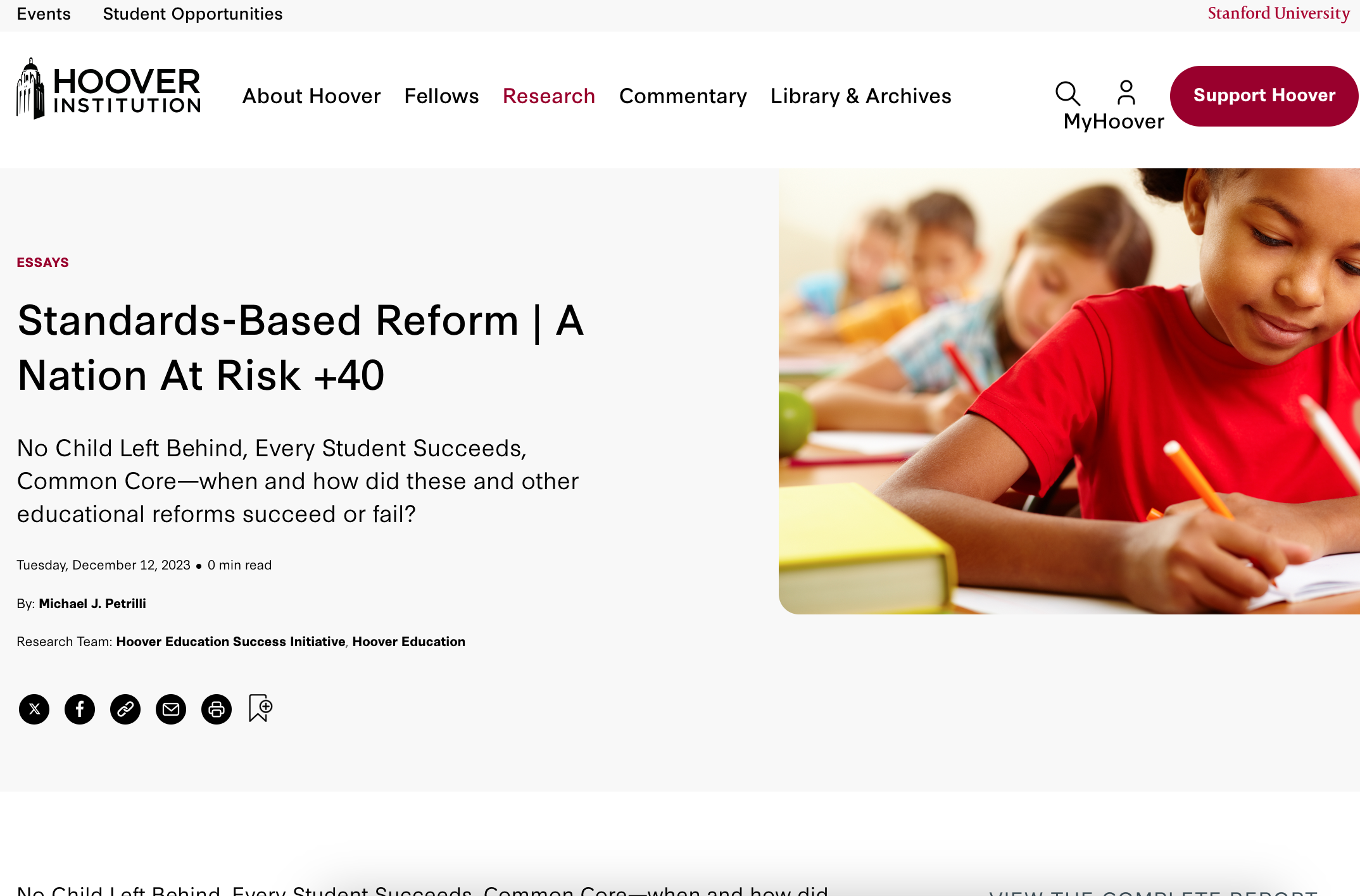 Standards-Based Reform | A Nation At Risk +40 - PIE Network