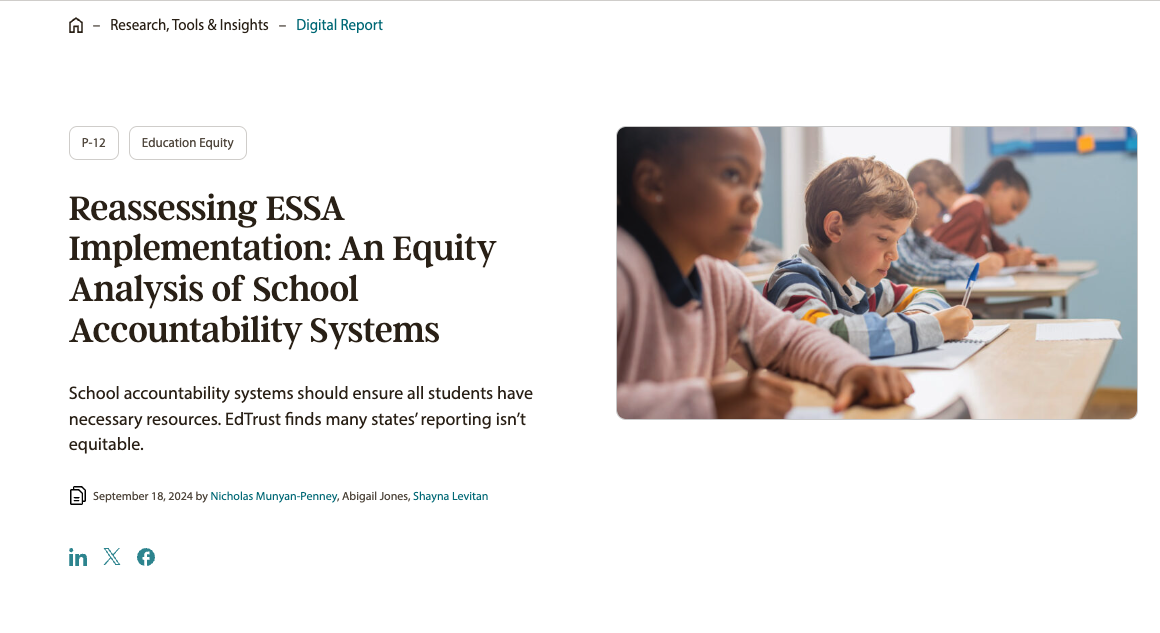 Reassessing ESSA Implementation: An Equity Analysis of School ...